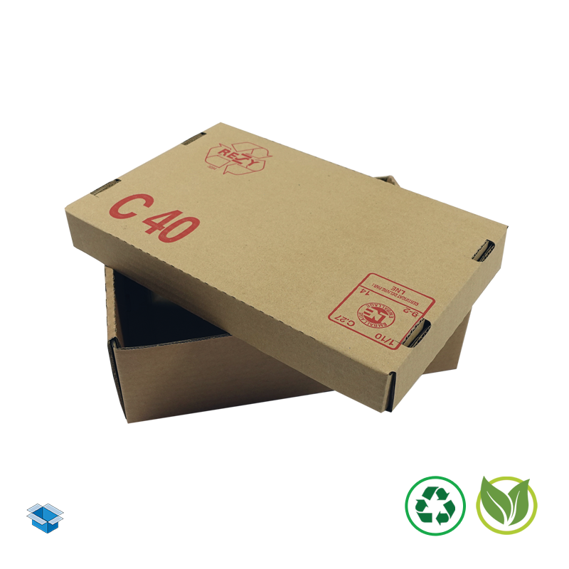 Caisse carton palettisable C40 avec couvercle – Conforme normes automobile