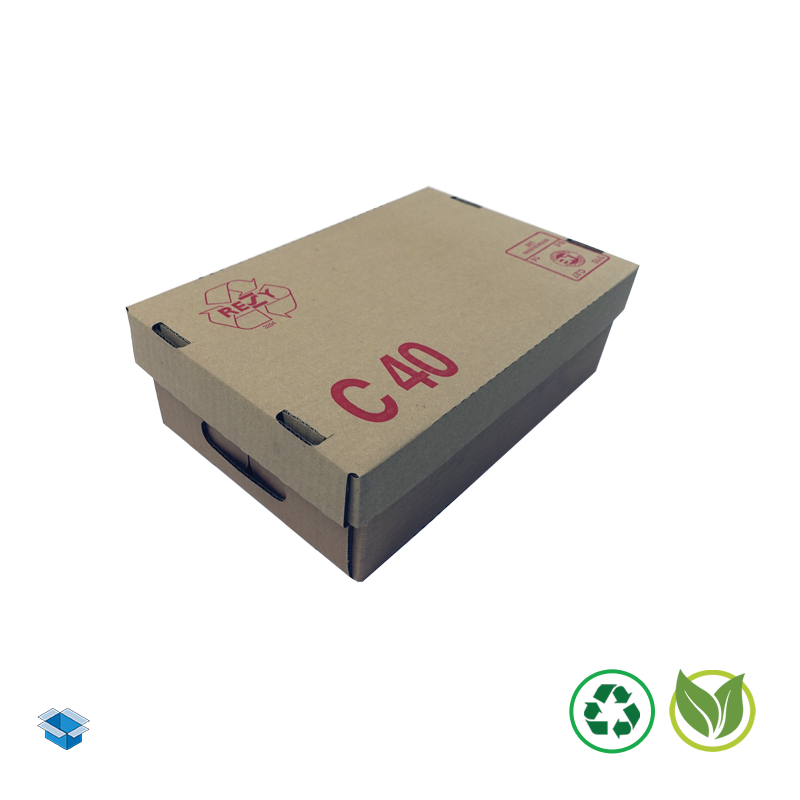 Caisse carton palettisable C40 avec couvercle – Conforme normes automobile